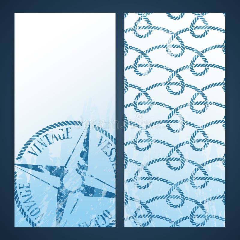 Nautical Flayers with Seafaring Elements Stock Illustration ...