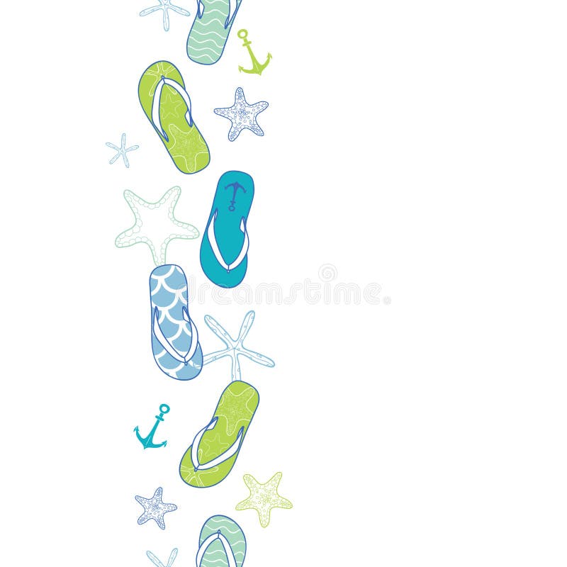 Nautical Flip Flops Blue and Green Horizontal Seamless Pattern ... Nautical Flip Flops Blue and Green Horizontal Seamless Pattern ...