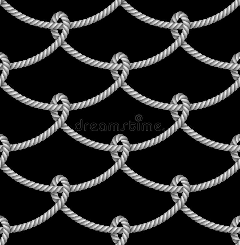 Seamless Pattern, Background, Gray Rope Woven in the Form Fishing Net ...