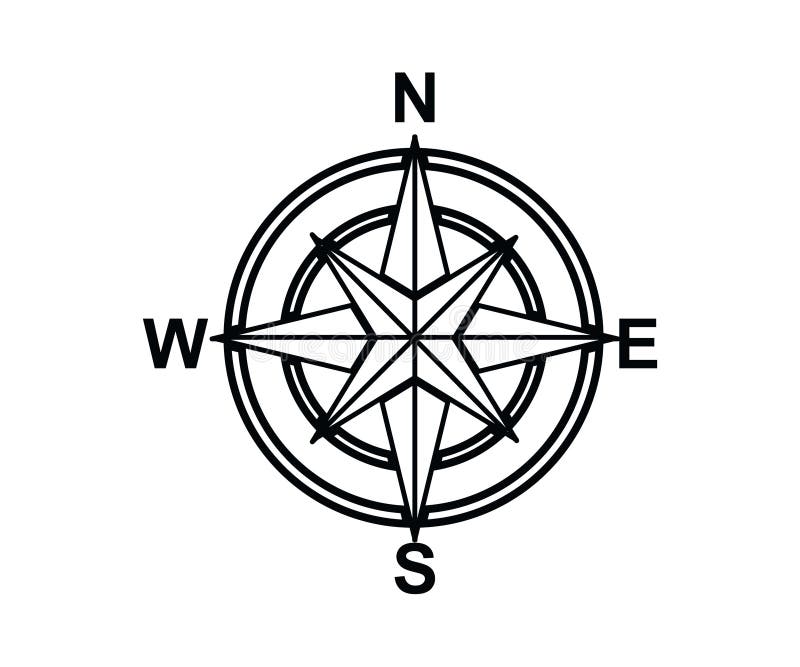 Nautical Compass Icon Vector Logo Design Template Stock Vector ...