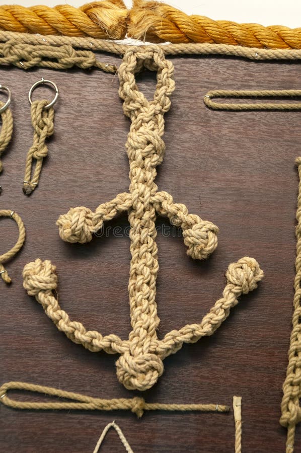 Display Showing Different Types of Knots Used in Sailing Stock Image ...