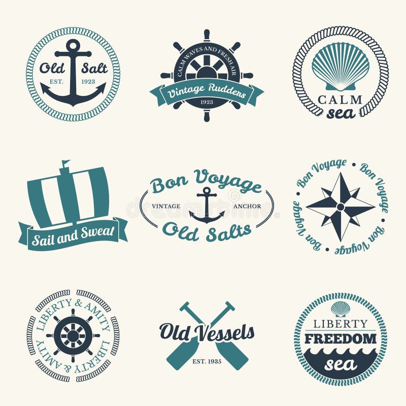 Nautical labels stock vector. Illustration of badges - 49665139