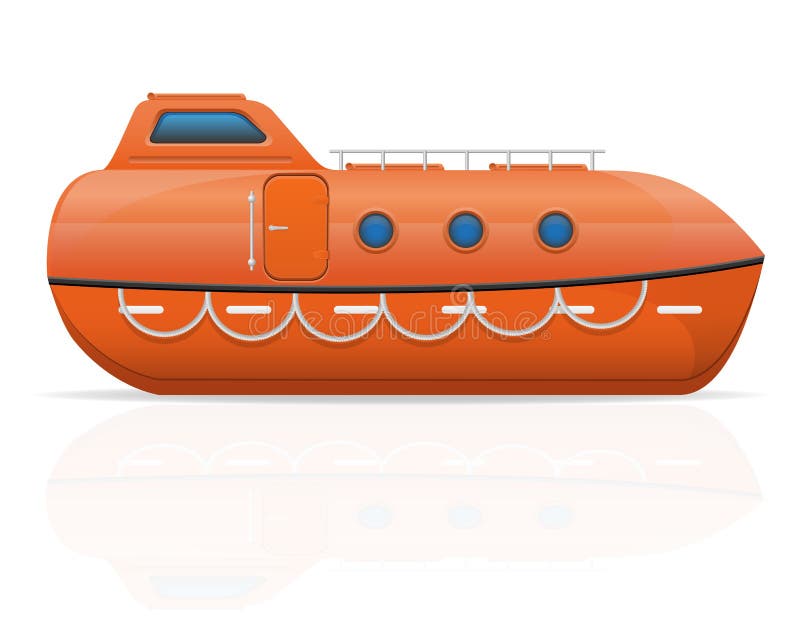 Lifeboat Vector Icon On White Background. Flat Vector Lifeboat Icon ...