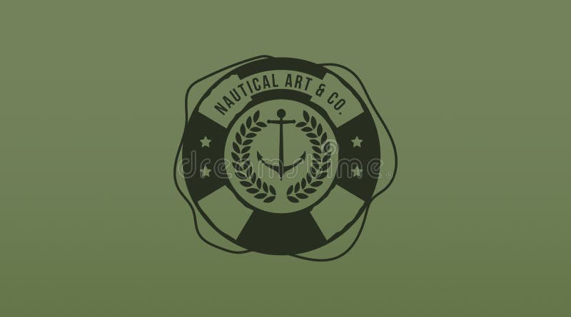 Nautical Logo Design Concept Vector Stock Vector - Illustration of ...