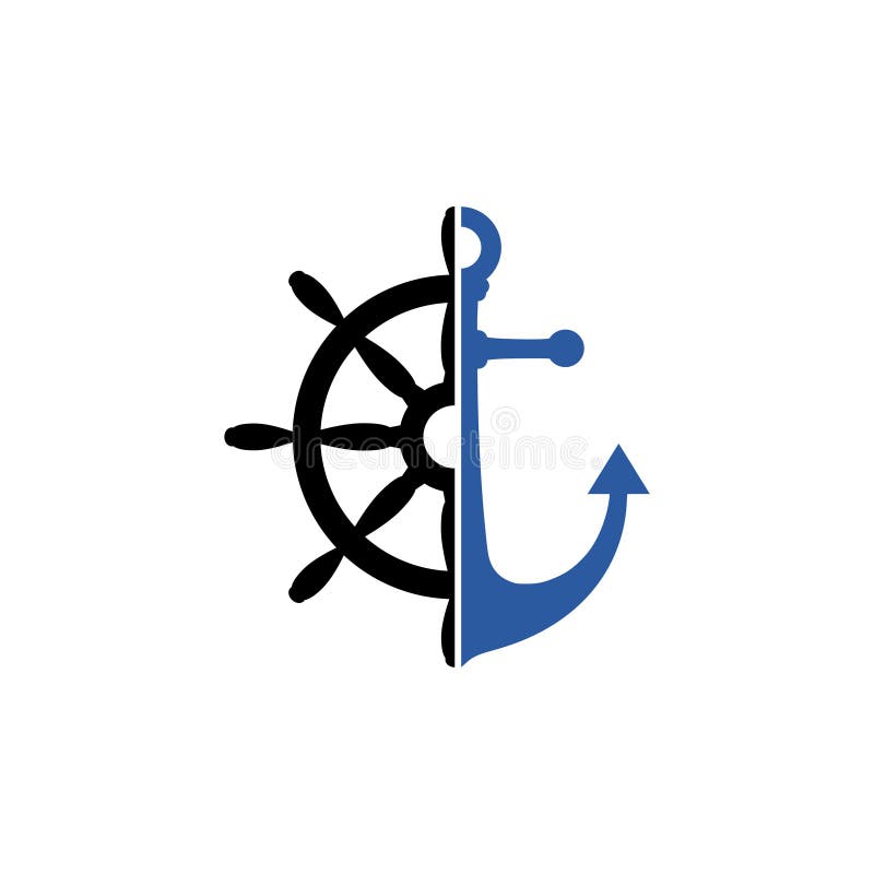 Nautical Logo Sticker Isolated on White Stock Vector - Illustration of ...