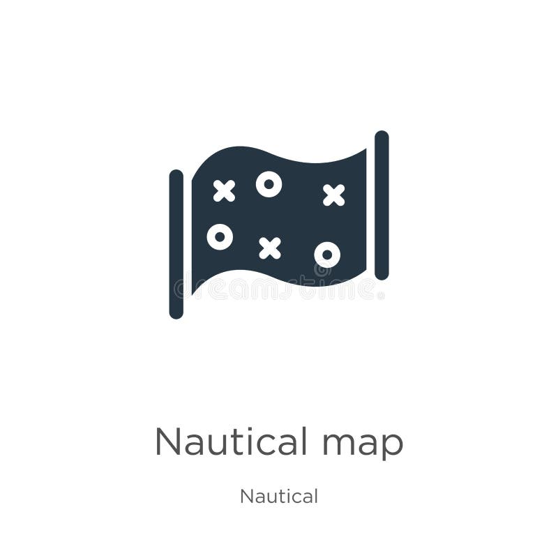 Nautical Map Icon Vector. Trendy Flat Nautical Map Icon from Nautical ...