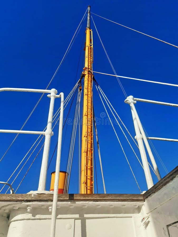 Nautical Pylon Against Blue Sky Stock Image - Image of textural, blue ...