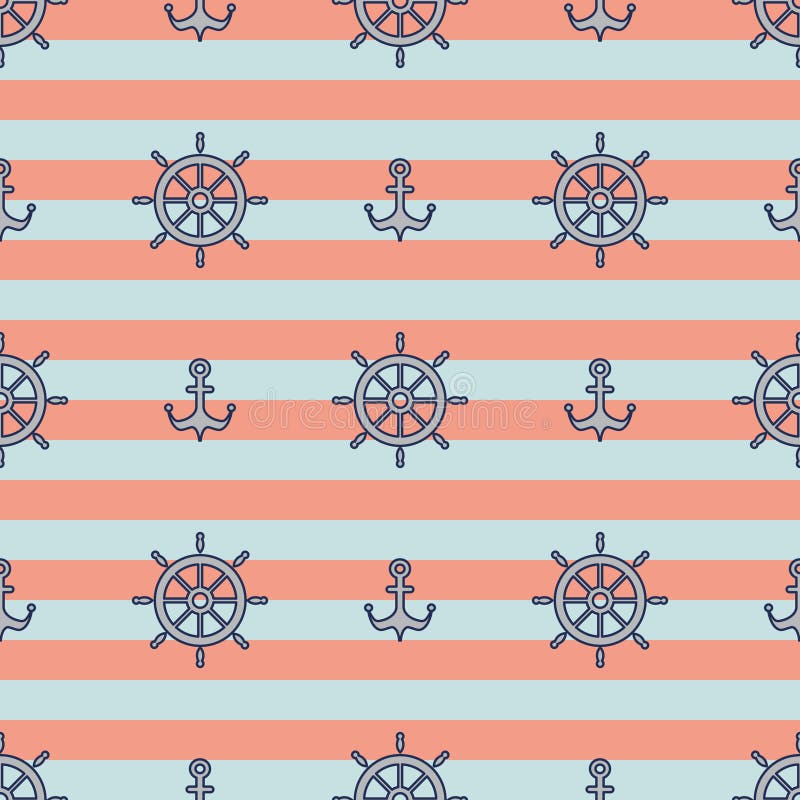 Nautical pattern stock vector. Illustration of element - 79669393