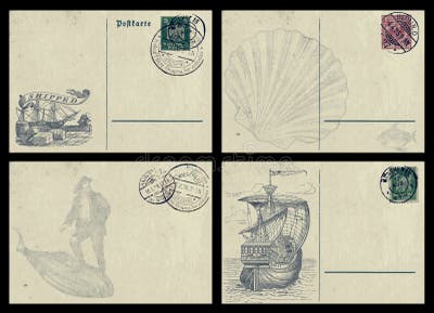 Nautical postcards stock image. Image of hand, cards - 21451293