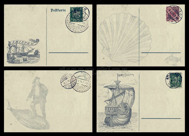 Nautical postcards stock image. Image of hand, cards - 21451293