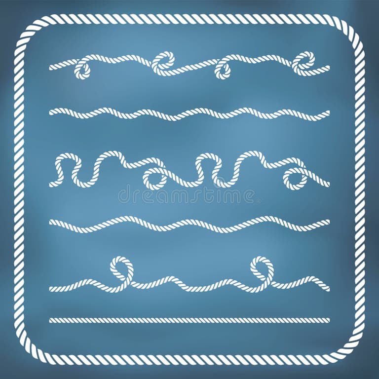 Nautical rope border stock illustration. Illustration of knot - 41454803