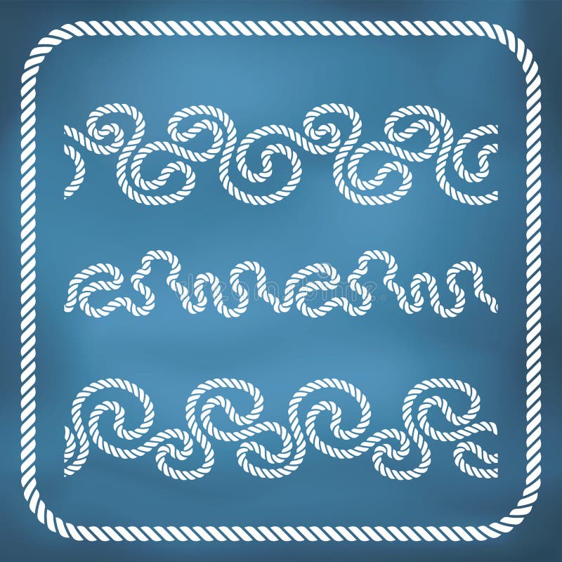 Nautical rope border stock illustration. Illustration of jute - 50955166