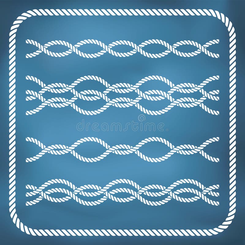 Nautical rope border stock vector. Illustration of decor - 57185584