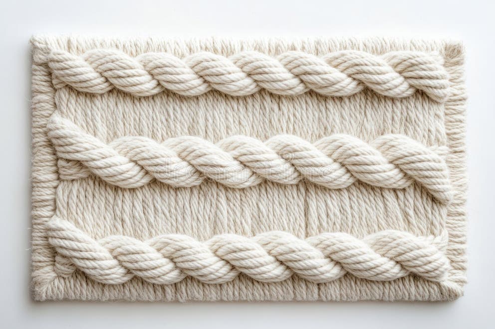 Nautical Rope Design, Rope and Knot Design on White Canvas, Against ...