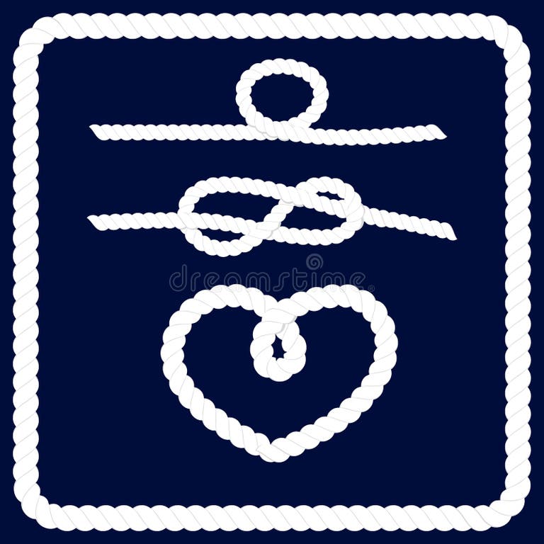 Navy Blue Nautical Rope Frame Stock Illustrations – 714 Navy Blue ...
