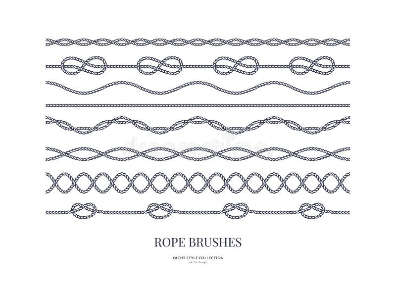 Nautical Rope Frames and Bordes Stock Vector - Illustration of knot ...