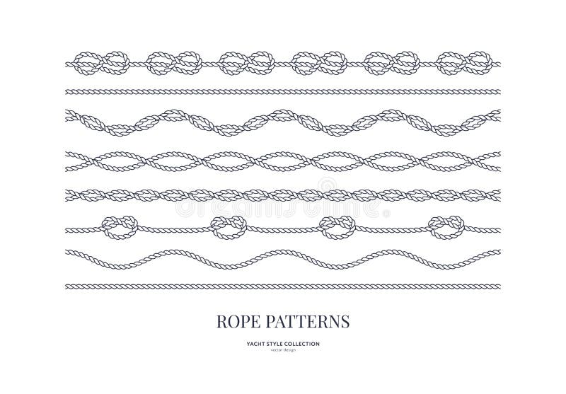 Nautical Rope Frames and Bordes Stock Vector - Illustration of pattern ...