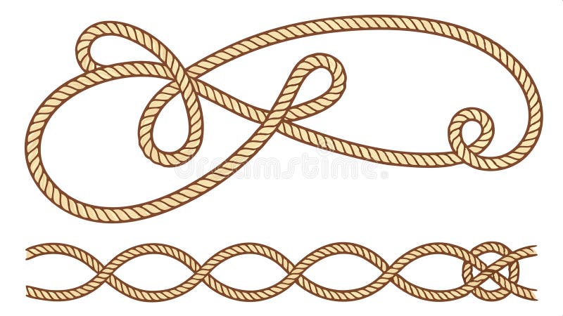 Nautical Rope Knot and Decorative Border Vector Design Generative AI ...