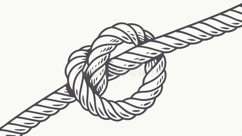 Nautical Rope Knot Illustration, Maritime Design Element Vector Design ...