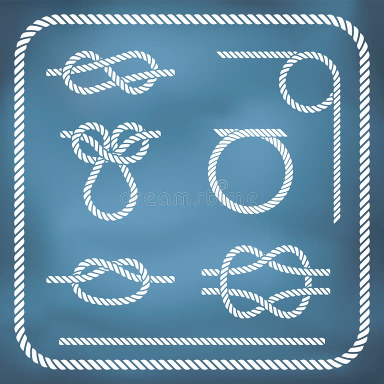 Nautical rope knotes stock vector. Illustration of design - 34635715