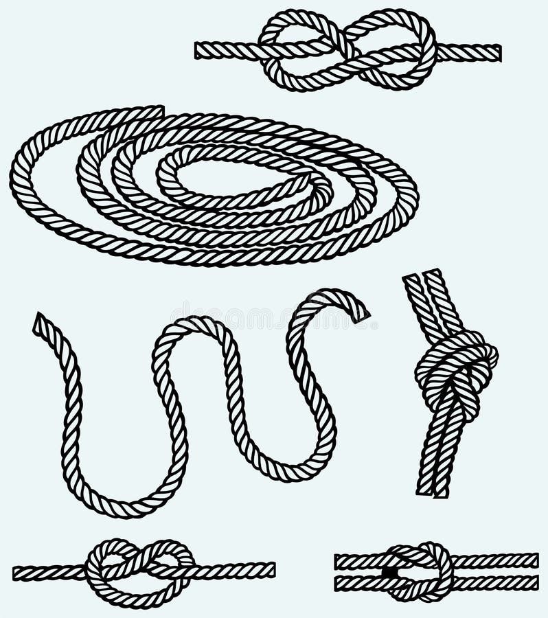 Nautical rope knots stock vector. Illustration of design - 38154084