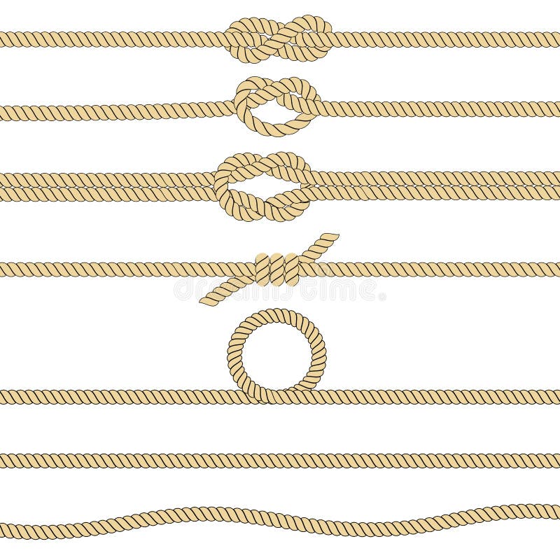 Rope knots stock vector. Illustration of cordage, pattern - 134954301