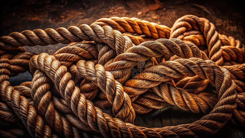 Nautical Rope Knots Texture Background Dark Vintage Design Element for ...