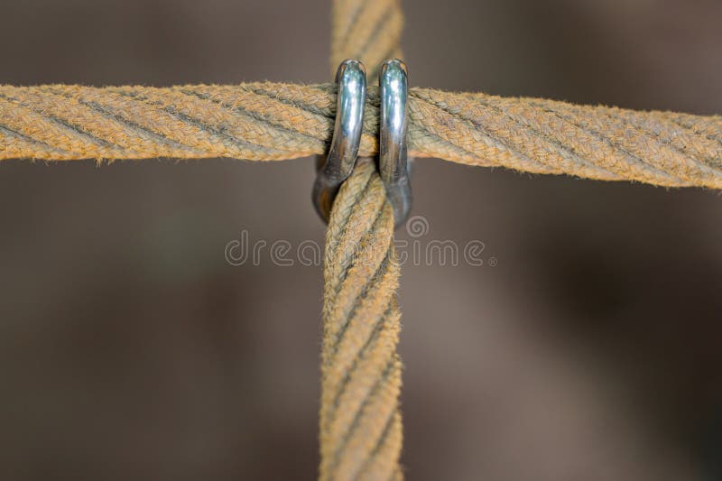 Nautical Rope Crossed Thread in Metallic Clip for Security Ensuring ...