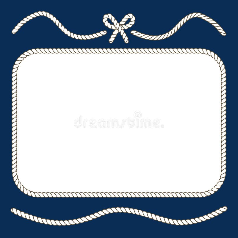 Nautical Ropes and Bow Frame Stock Vector - Illustration of object ...