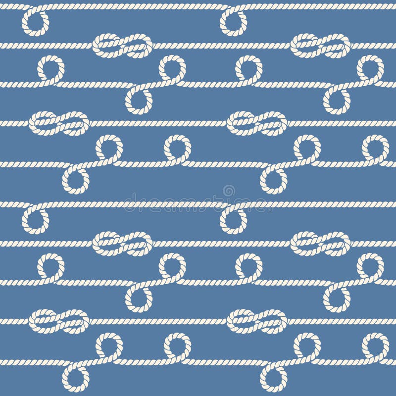 Nautical Ropes and Knots Vector Seamless Pattern Stock Vector ...
