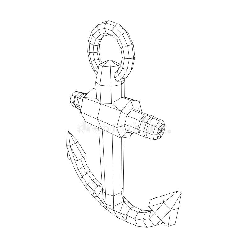 Nautical Sea Ship Anchor Vector Stock Vector - Illustration of metal ...