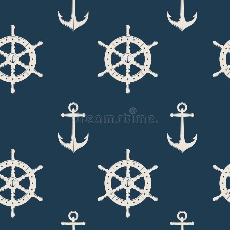 Nautical seamless pattern. stock vector. Illustration of nautical - 81677371