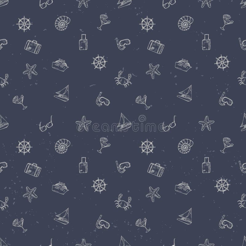 Nautical seamless pattern. stock vector. Illustration of nautical - 81677371