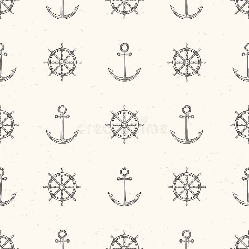 Nautical seamless pattern. stock vector. Illustration of nautical ...