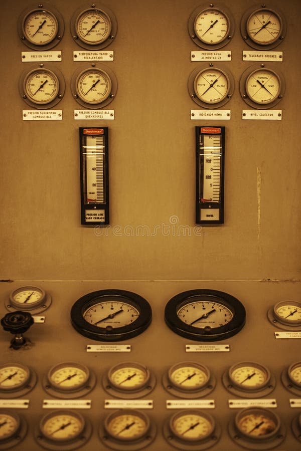 Vessel Bridge Deck Instruments Stock Image - Image of communication ...