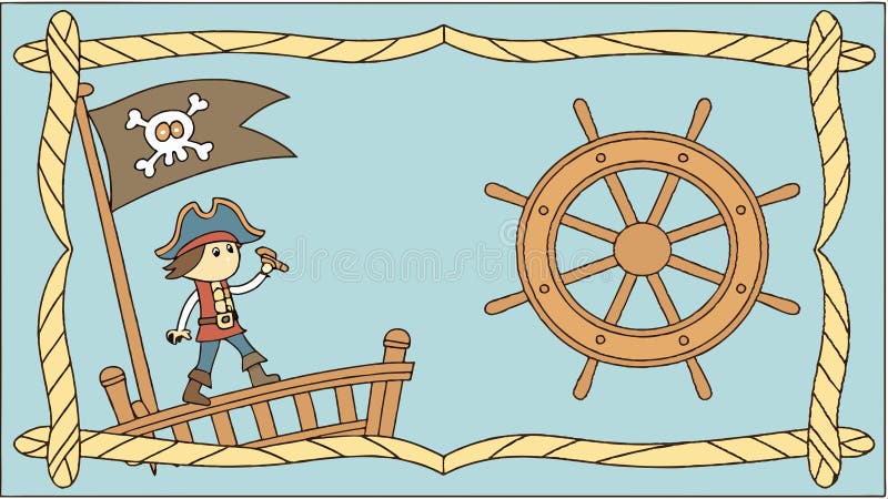 Nautical Steering Wheel with Rope, Maritime Element, Sea Navigation ...