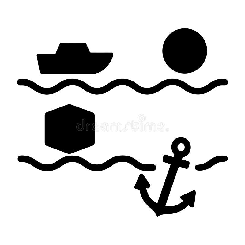 Nautical Symbols Collection – Representation of Maritime Navigation and ...