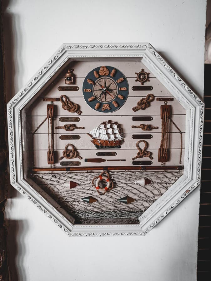 Nautical Themed Shadow Box Display Stock Photo - Image of home, knots ...