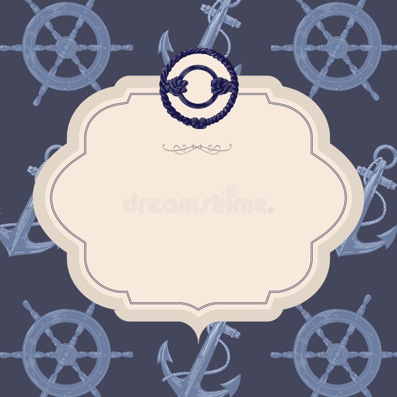 Nautical Vector Frame with Ropes Stock Vector - Illustration of blank ...