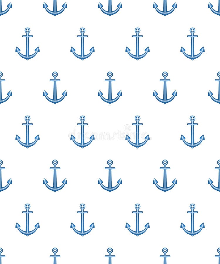 Anchor Vintage Illustration Pattern Stock Vector - Illustration of ...