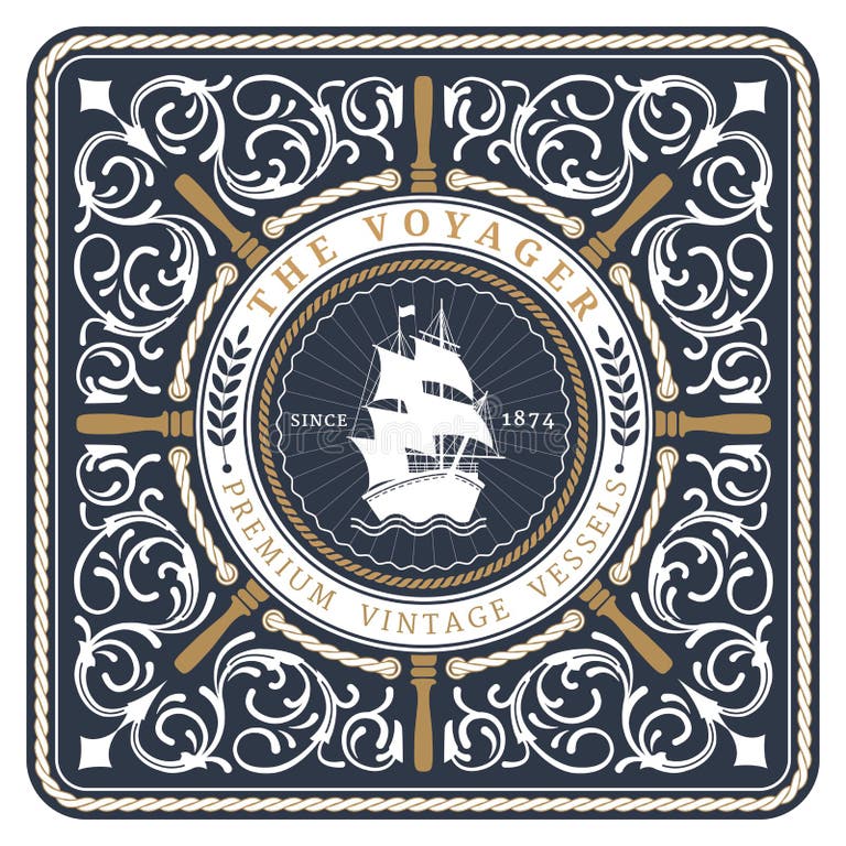 Voyager Label Design Stock Illustrations – 371 Voyager Label Design ...