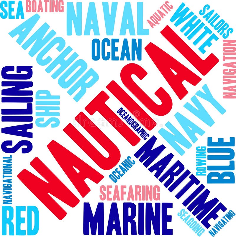 Nautical Word Cloud stock vector. Illustration of sailors - 108488568