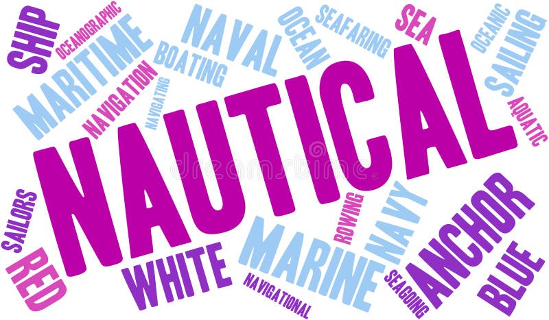 Nautical Word Cloud stock vector. Illustration of seagoing - 108488127