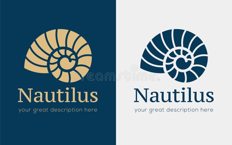 Nautilus Shell Logo Stock Illustrations – 890 Nautilus Shell Logo Stock ...