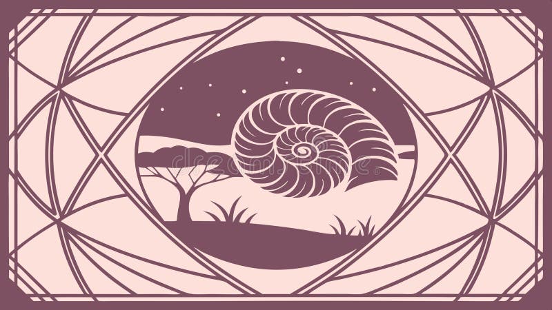 Nautilus Shell with Geometric Patterns, Natural Beauty, Vector Design ...