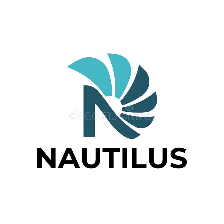 Nautilus Shell N Letter Initial Business Logo Template Stock ...