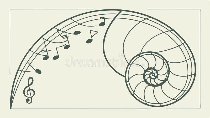 Nautilus Shell Spiral Design, Fibonacci Sequence and Nature Pattern Vector Design Generative AI ...