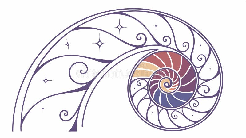 Nautilus Shell, Spiral Pattern and Natural Geometry Vector Design ...
