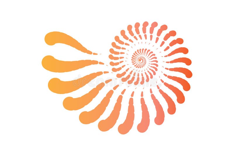 Nautilus Shell Spiral Shape Logo Stock Vector - Illustration of marine ... Nautilus Shell Spiral Shape Logo Stock Vector - Illustration of marine ...