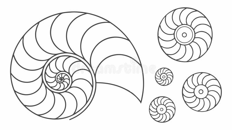 Multiple Nautilus Shells Stock Illustrations – 9 Multiple Nautilus ...